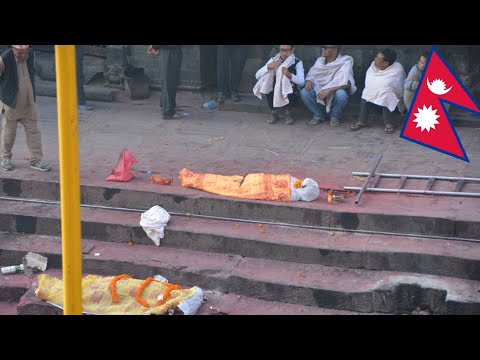 MASS HINDU CREMATIONS AT PASHUPATINATH TEMPLE: KATHMANDU, NEPAL (4K)