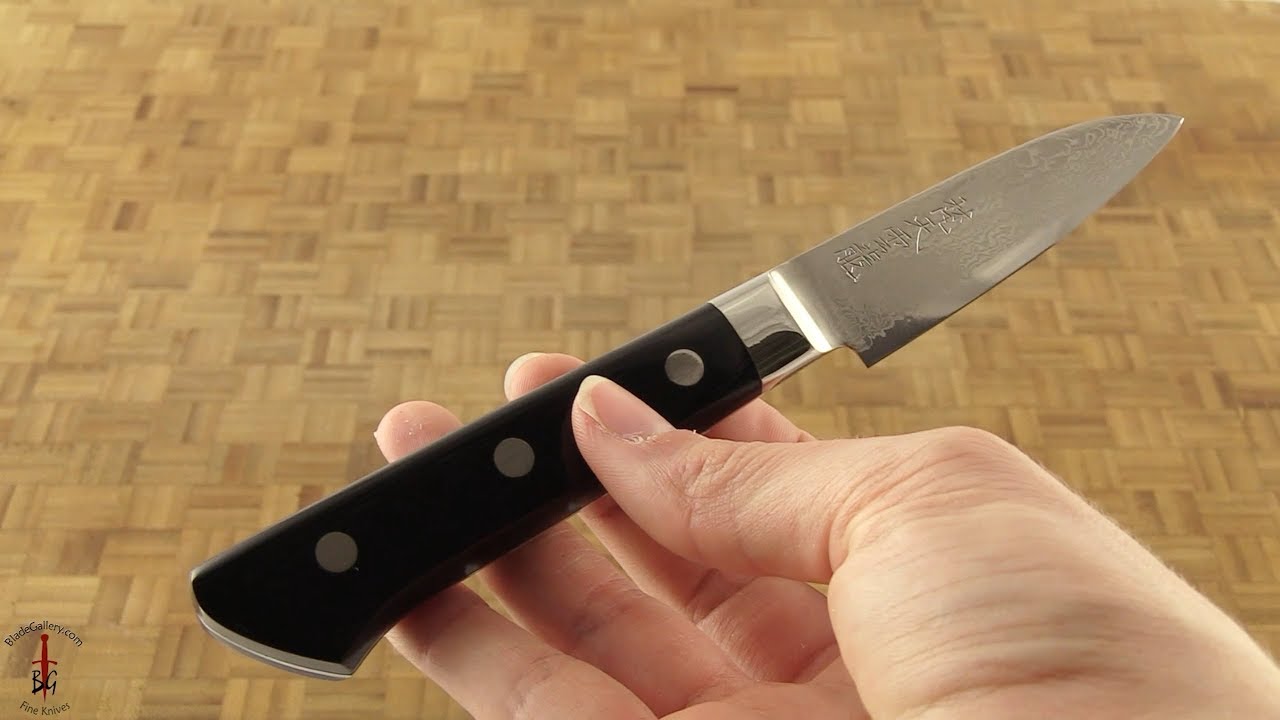 Ryusen Damascus Paring Knife - Petty Knife - 3in. (75mm) - YouTube