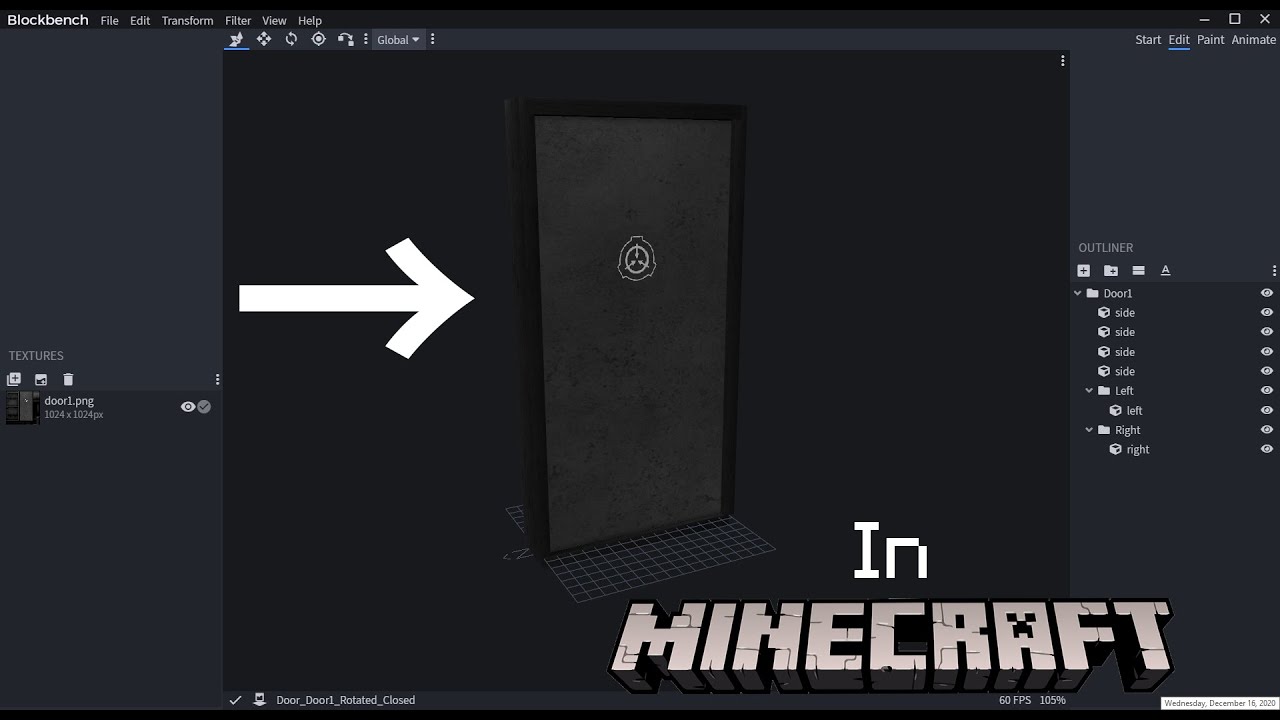SCP Door Test [Minecraft BE(PE) Add-on] - YouTube