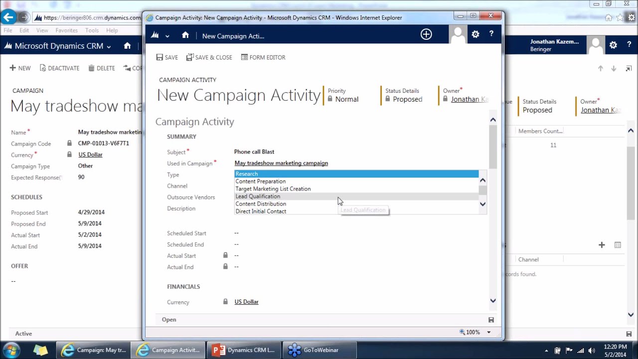 Dynamics CRM 2013 Marketing New Features / Tips n Tricks - YouTube