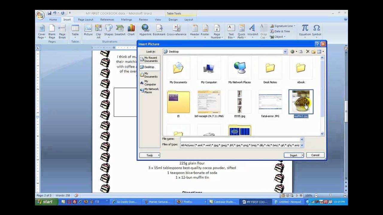 Create A Cookbook with Microsoft Word 2007 - YouTube