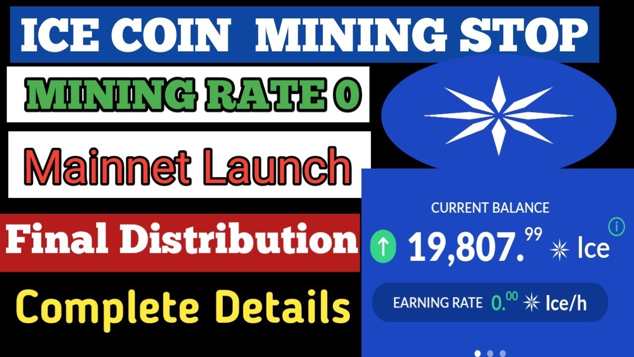 Ice Mining App Stop Mining Has Rate 0 ||Ice Network Mainnet Launch And ...