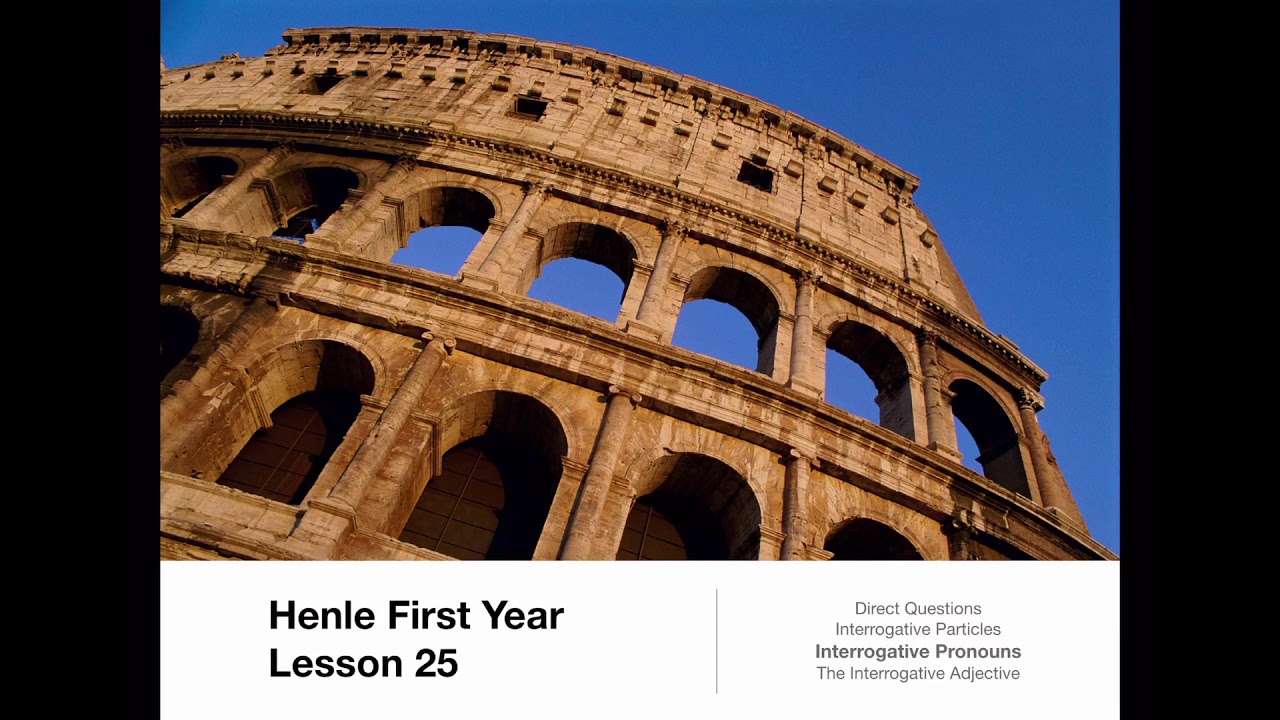 Henle year 1 Latin lesson 25 pt 3 - YouTube