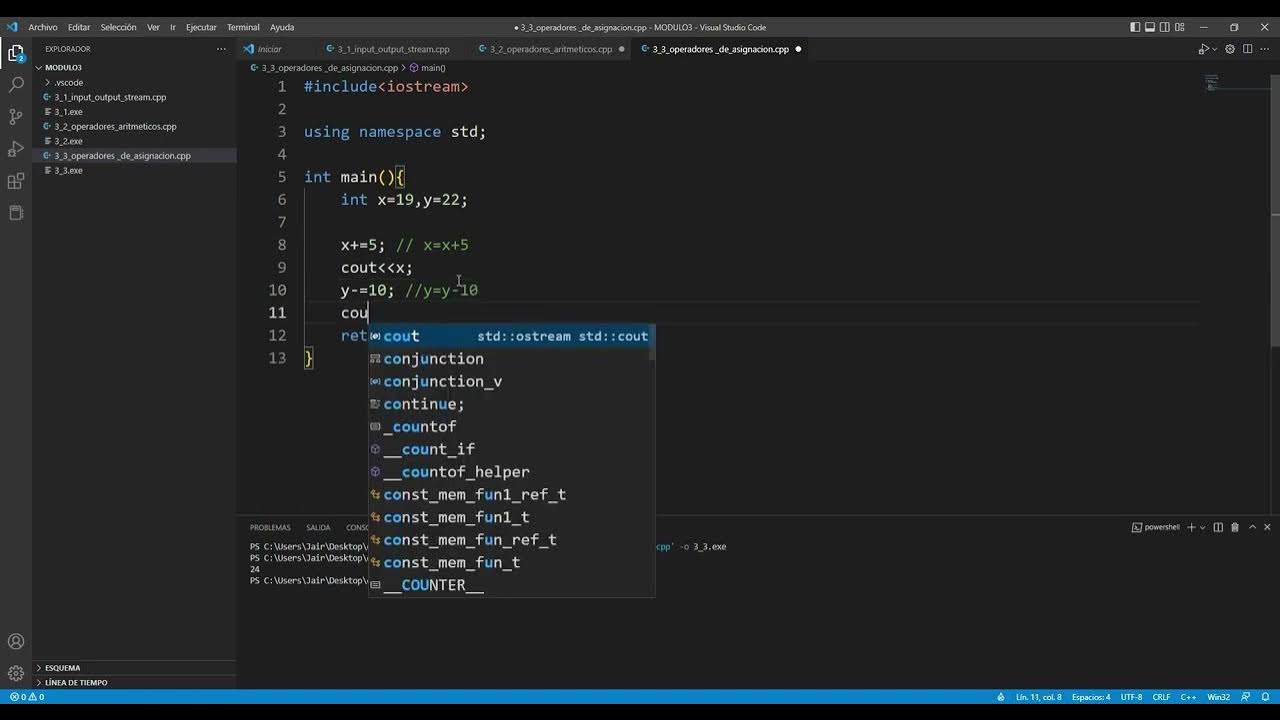 3.3 Operadores De Asignacion 1 - YouTube