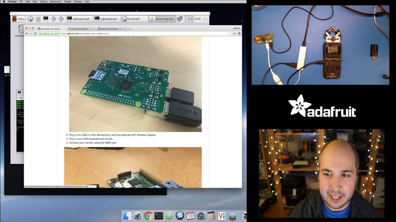 Raspberry Pi Zero & Amazon Alexa demo with Tony D! @adafruit #LIVE ...