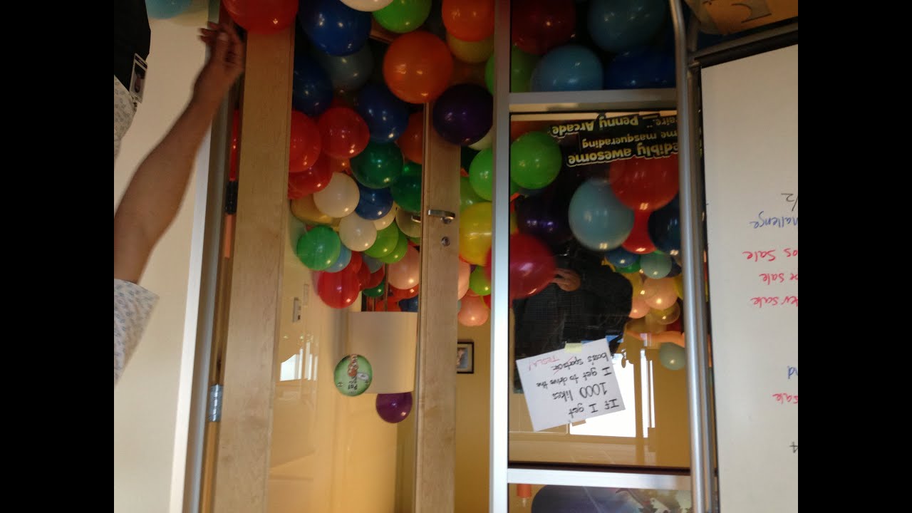 Office balloon prank FAIL - YouTube