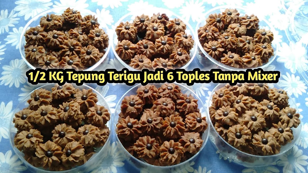 Kue Semprit Coklat 1/2 Kg | Cuma 1/2 kilo terigu jadi 6 toples kue ...