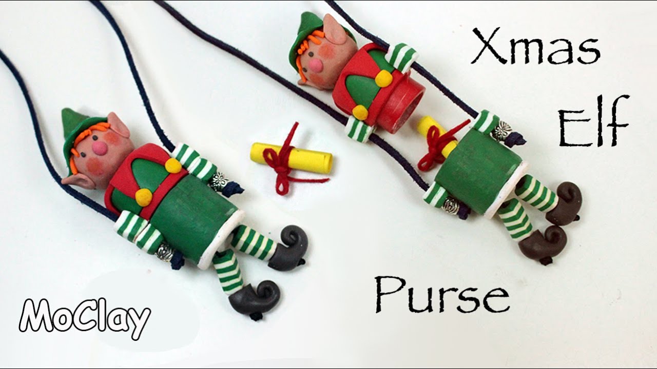 How to make a Xmas Elf purse - Polymer clay tutorial - YouTube