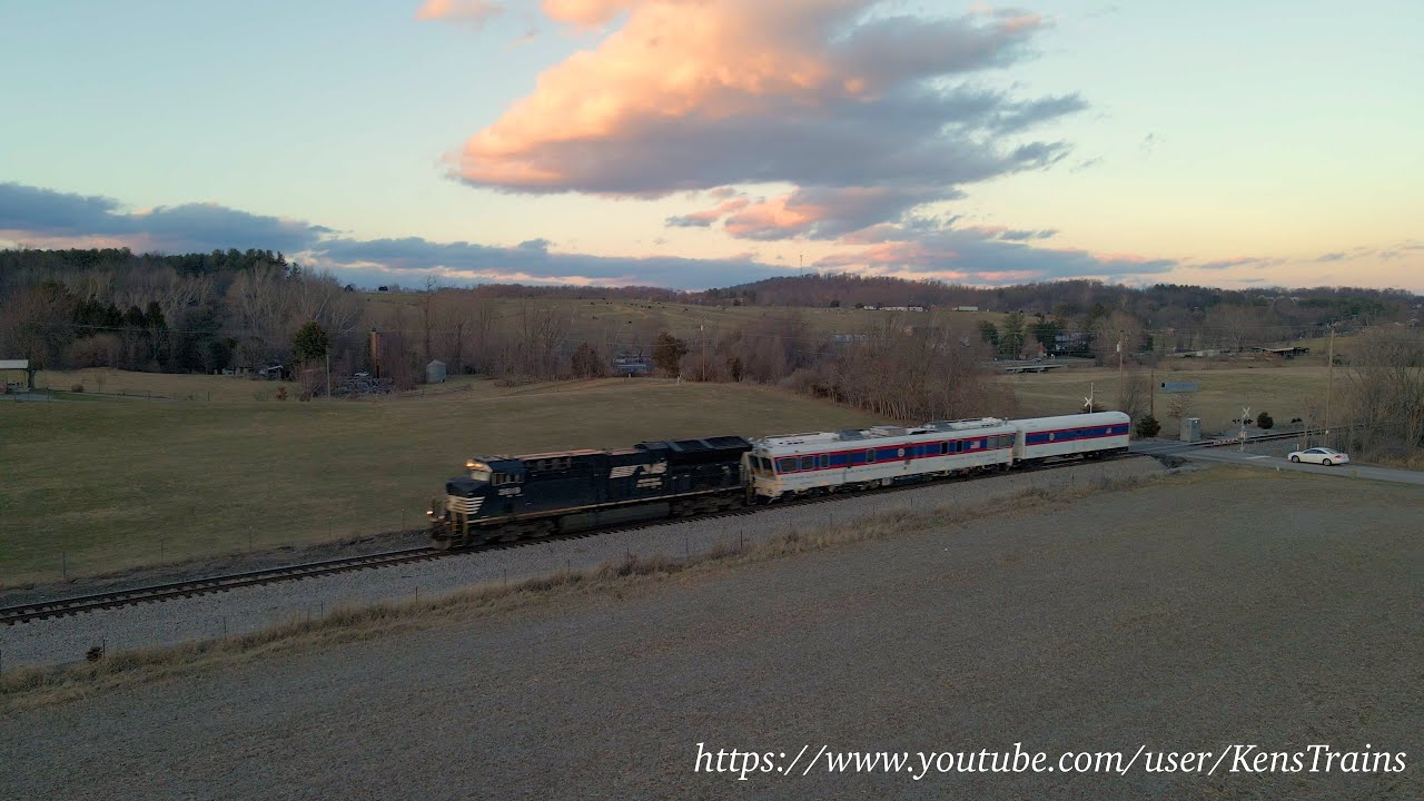 Norfolk Southern Train 93G, FRA Inspection train, near Stuarts Draft ...