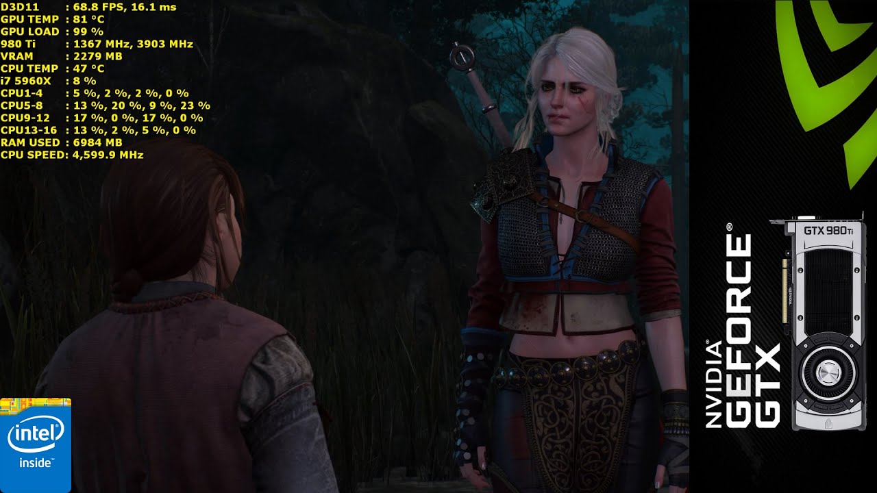 The Witcher 3 CIRI Alternative Costume | GTX 980Ti | i7 5960X 4.6GHz ...