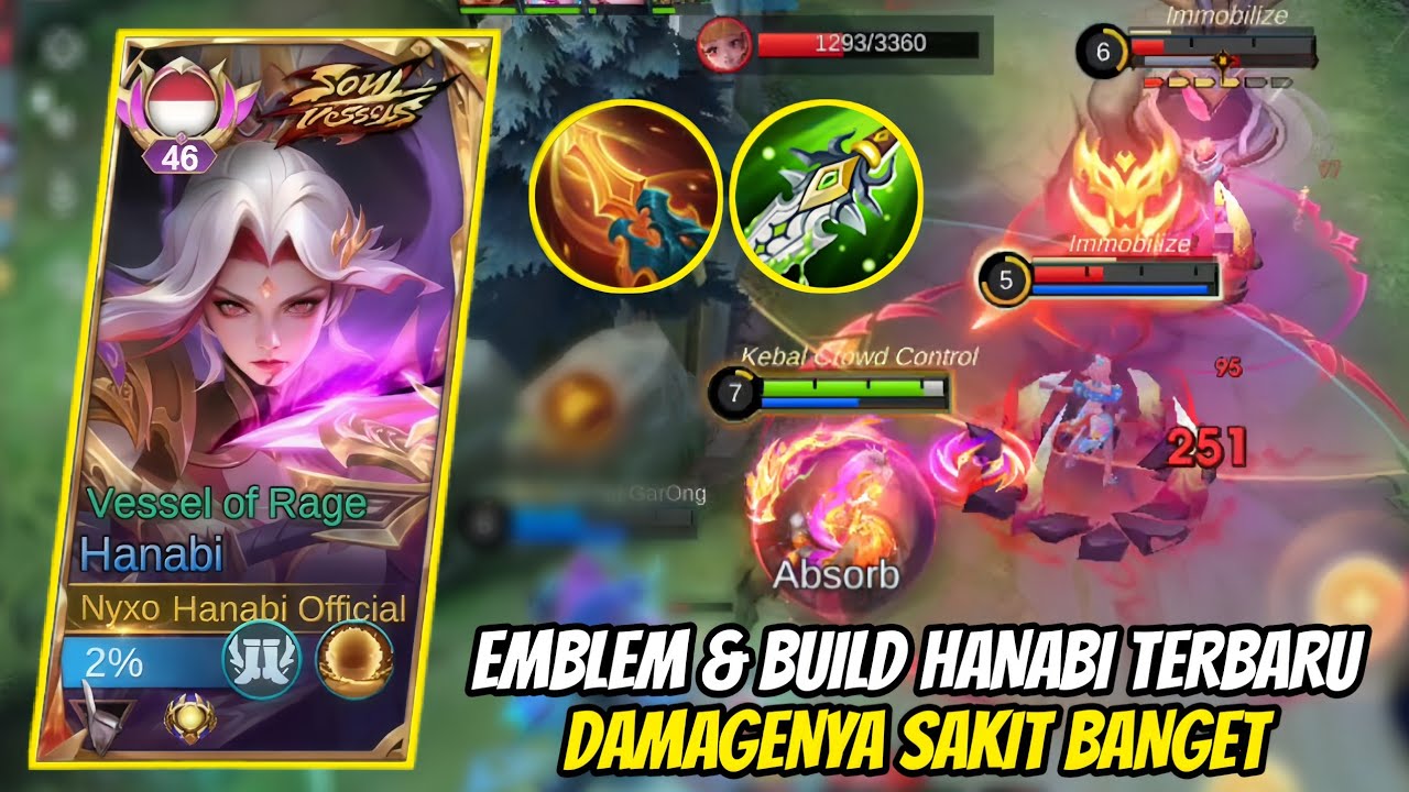 EMBELM & BUILD HANABI TERSAKIT 2025! DAMAGENYA SAKIT BANGET - MLBB ...