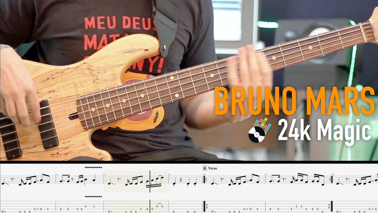 24k magic by BRUNO MARS (sheet/tab) @robsonbaroli - YouTube