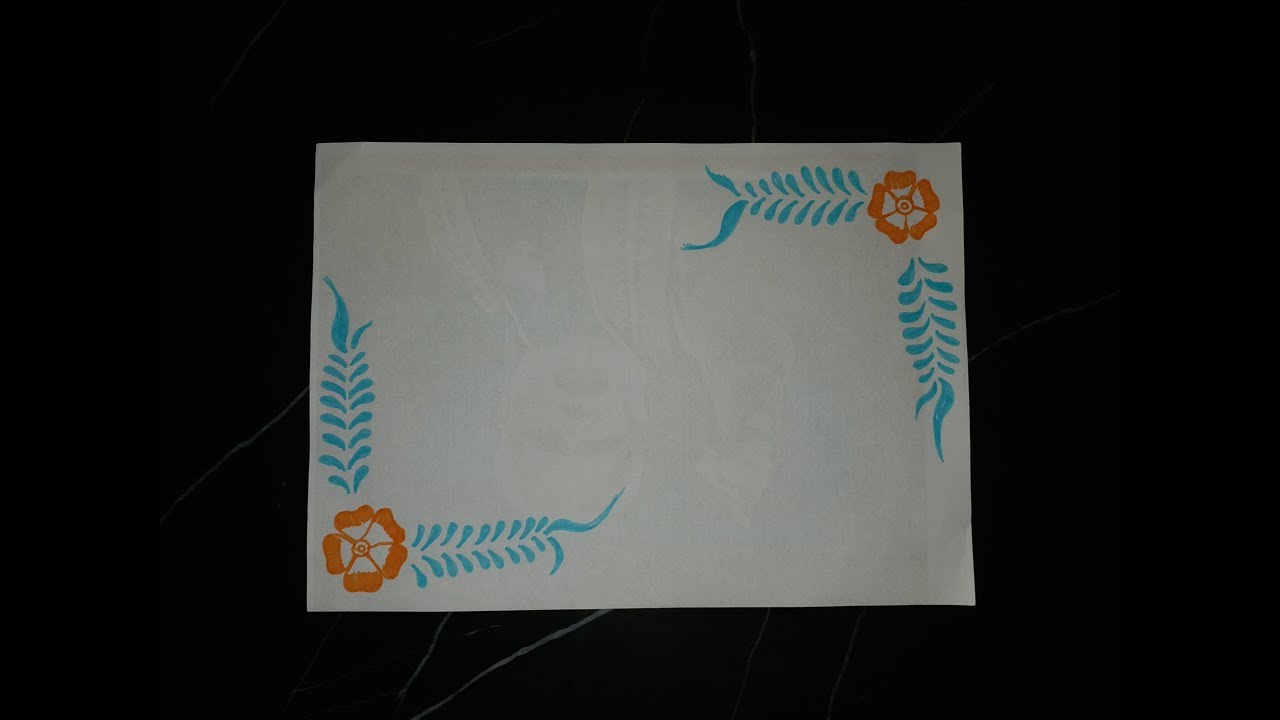 DIY || Simple, Easy & Decorative Border Design For Project File || Back ...