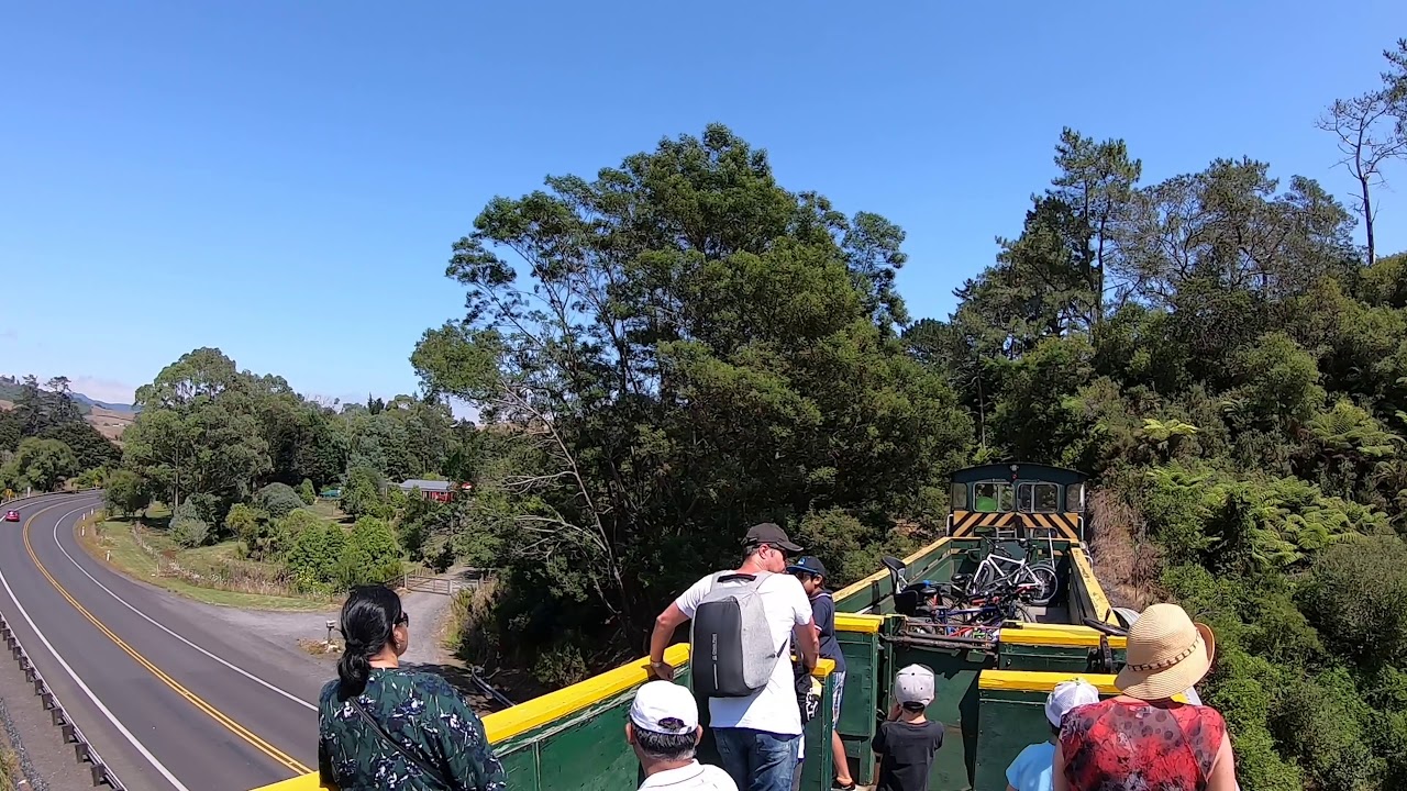 Hauraki Rail Trail Waihi to Waikino Train Ride - YouTube