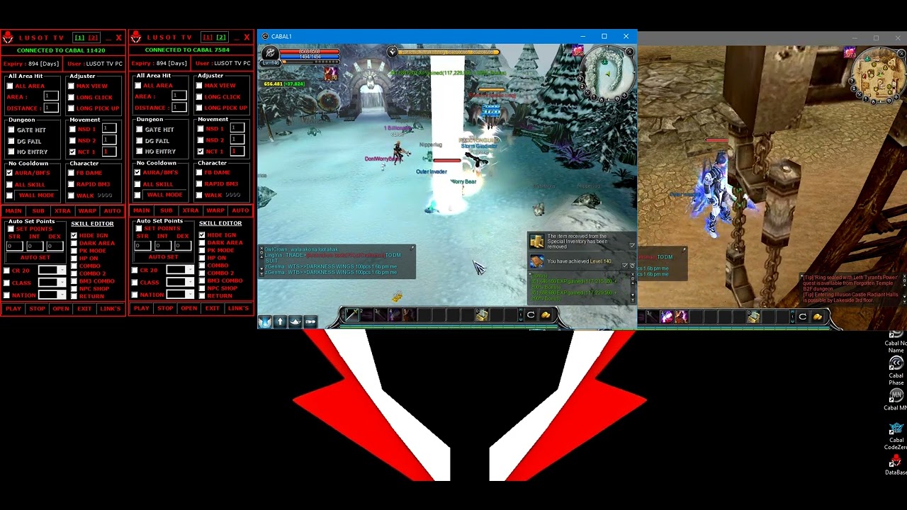 Cabal Private Server EP8 | Dual Client with Dual Trainer | Auto Dungeon ...