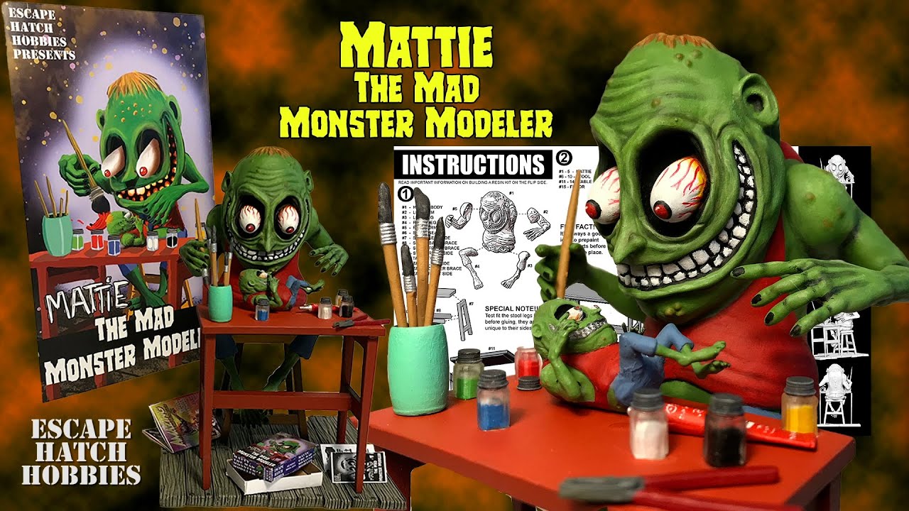 Monster Model Review #198 Mattie the Mad Monster Modeler by Escape ...