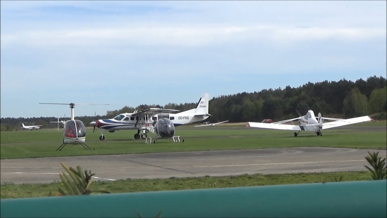 plane spotting at airport zwartberg, Belgium - YouTube