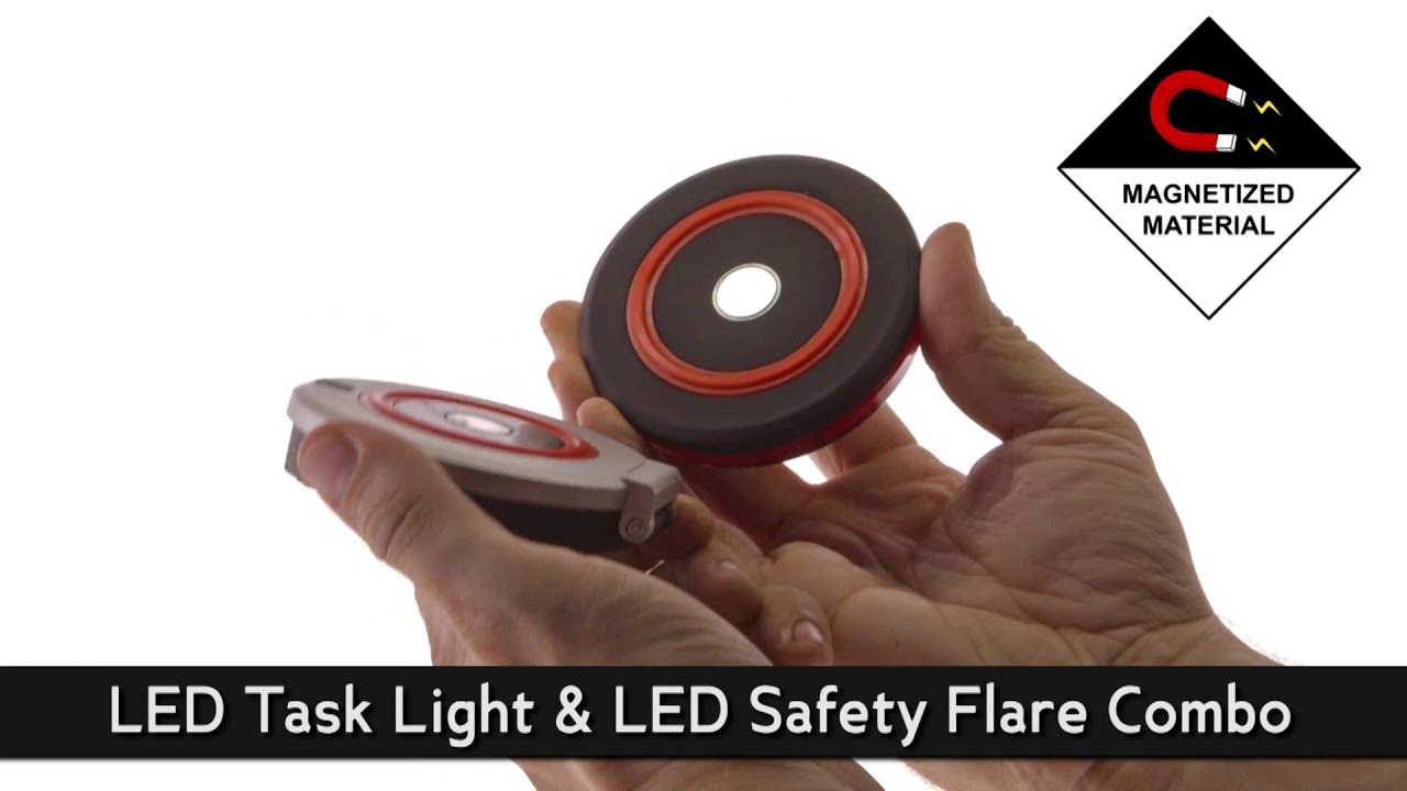 LED Task Light and LED Safety Flare Combo - YouTube