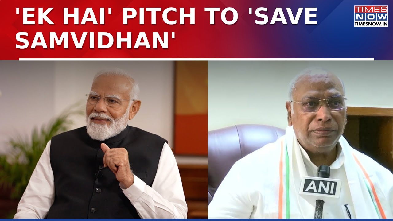 Mallikarjun Kharge Echoes PM Modi’s 'Ek Hai' Call: 'Save Constitution, Save Democracy, Stay ...