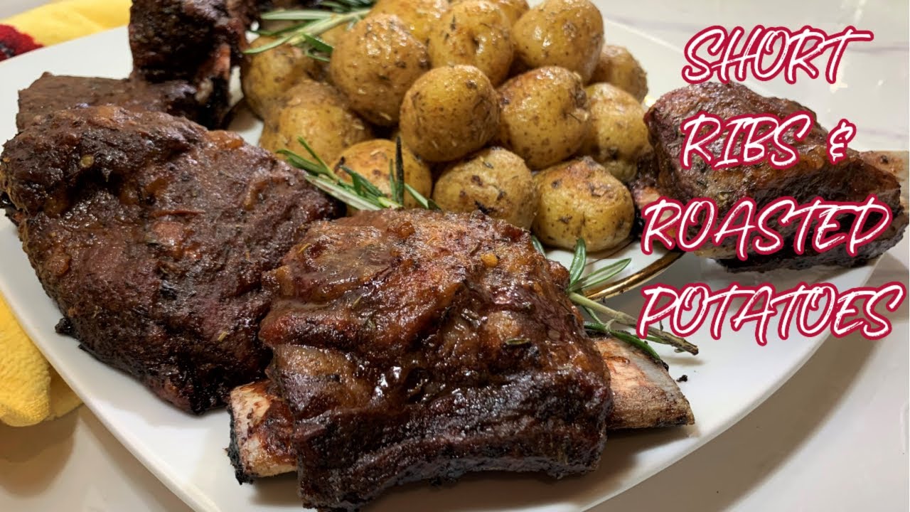 Short Ribs Recipe | How To Make Roasted Potatoes and Barbecue Short ...