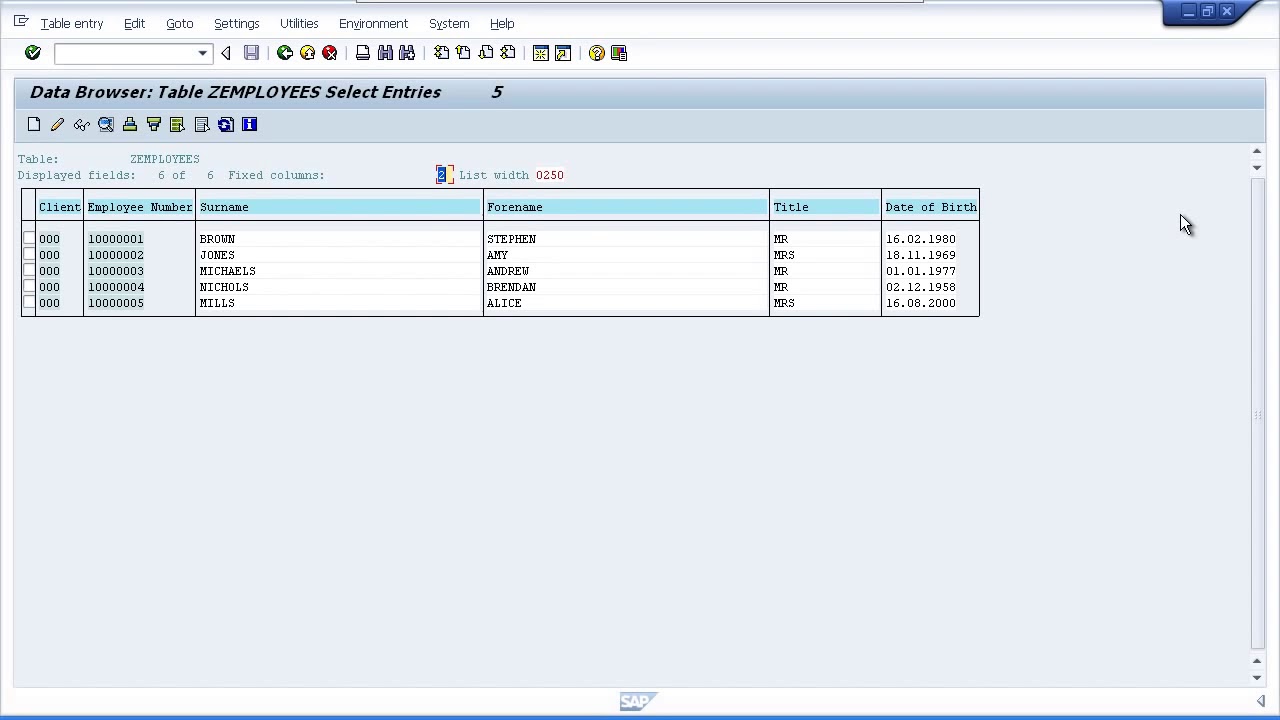 11 Beginners Guide Learn Sap Abap View The Data In Your Table Using Abap Workbench Tools Youtube 7495