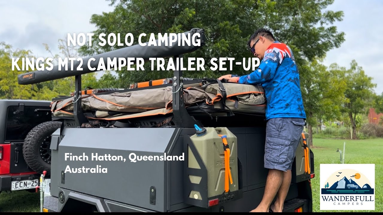 Not Solo, Real Relaxing Camping No Rain [MT2 Camper Trailer Set-up ...