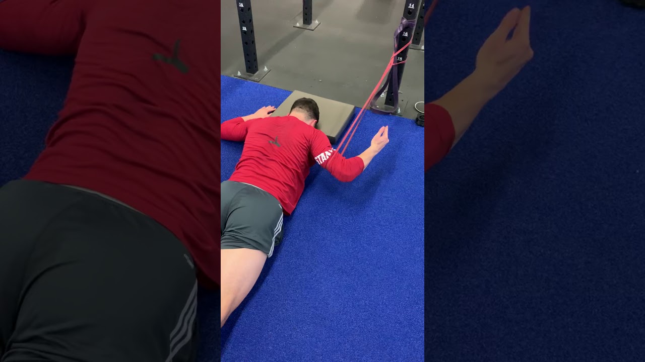 Prone scapular depression - YouTube