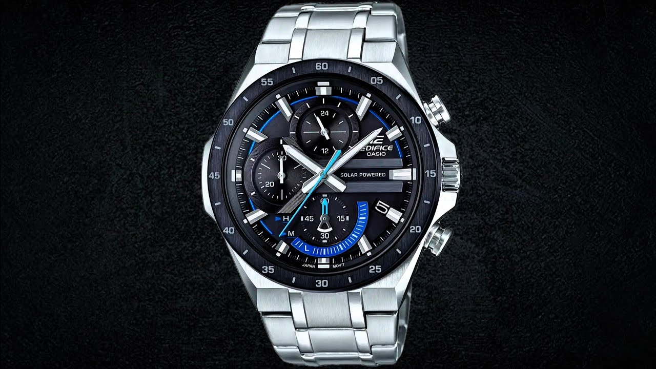 Edifice Casio Solar Powered Chronograph Men's Watch - YouTube