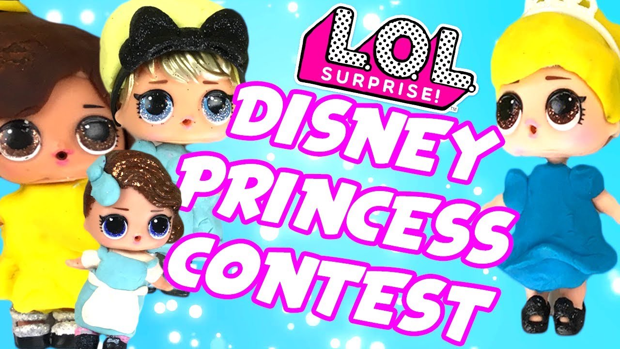 LOL Surprise Dolls Disney Princess Belle & Cinderella Play-Doh Contest ...