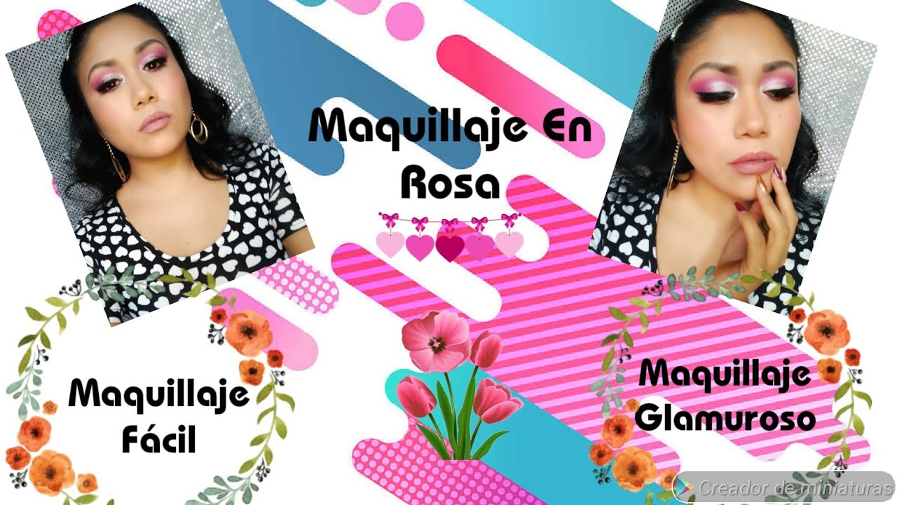 Maquillaje En Tono Rosa Fácil y Sencillo 😉 - YouTube