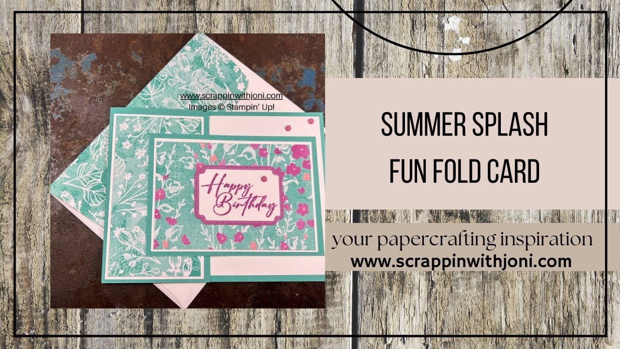 Summer Splash Fun Fold card - YouTube