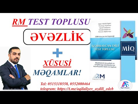 RM TEST BANK. ƏVƏZLİK. #miq #buraxılış #abituryent #sertifikasiya #grammar #lesson #study