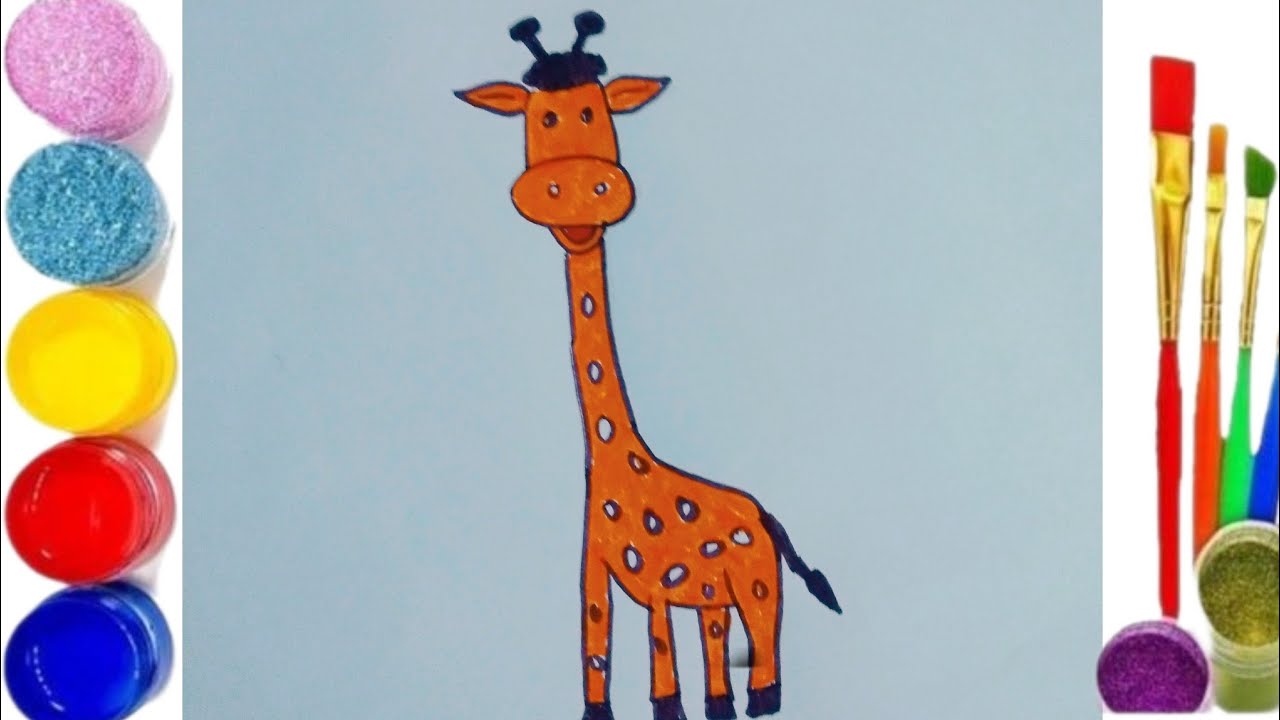 Giraffe drawing easy| how to draw Giraffe 🦒| # Giraffe - YouTube