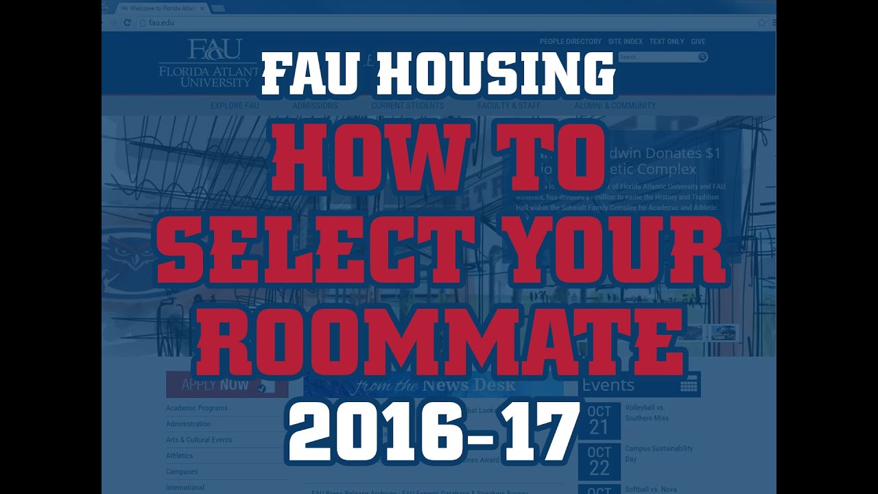 How to select your roommate for the 2016-17 year - YouTube