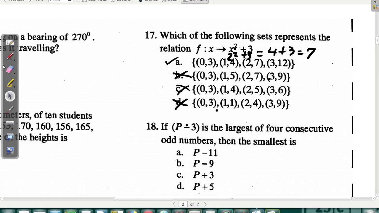 CSEC Mathematics Paper 1 Practice 1 Questions 16 to 18 - YouTube