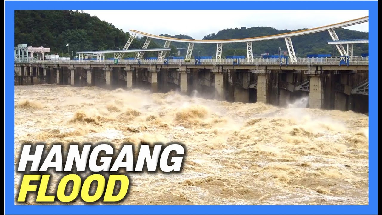 [4K] Hangang Flood! Paldang Dam and Jamsu Bridge, Seoul Korea - YouTube