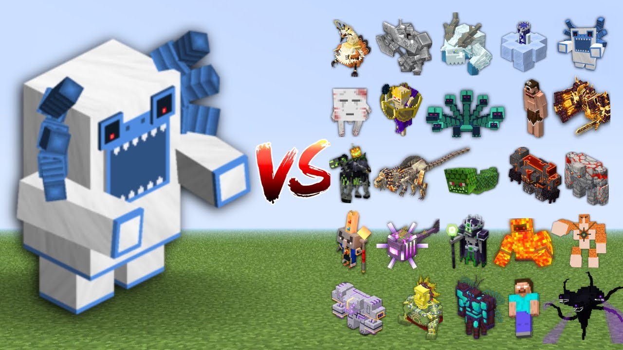 Alpha Yeti vs All Minecraft Bosses in Minecraft Mob Battle - YouTube