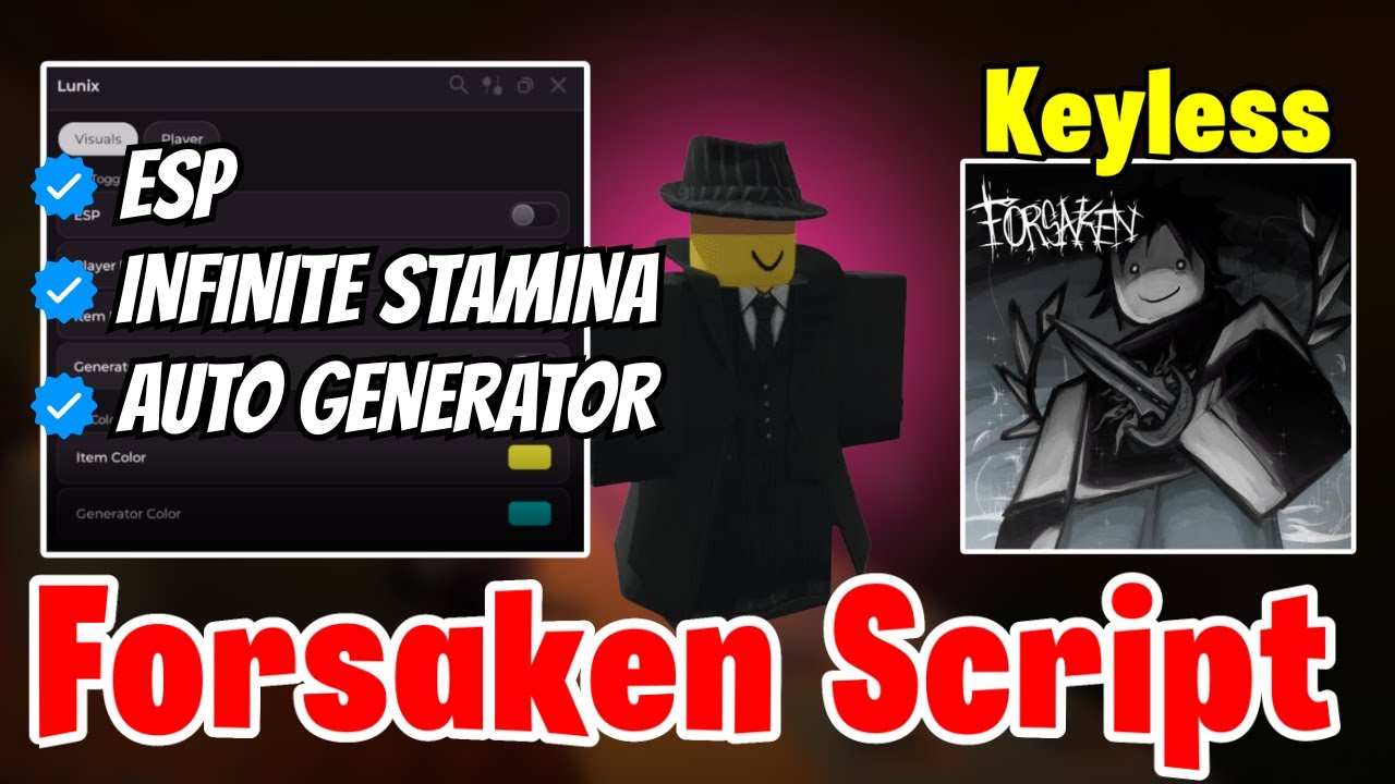 🔥 NEW Forsaken Lunix Hub Script | Keyless, Infinite Stamina, Auto ...