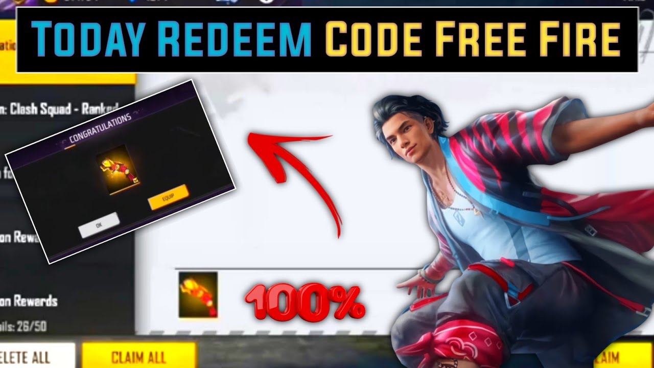 Today Free fire redeem code | 6 August Redeem code free fire | New ...