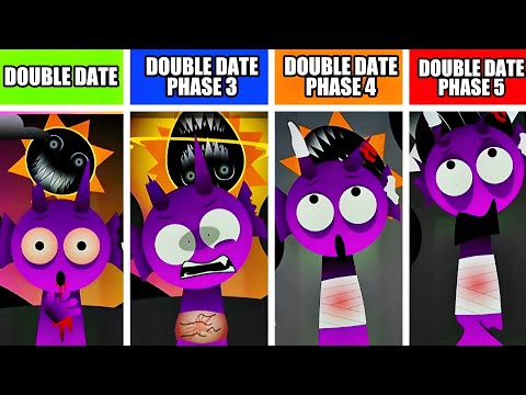 Sprunki Double Date Phase 1 to 4 Comparison