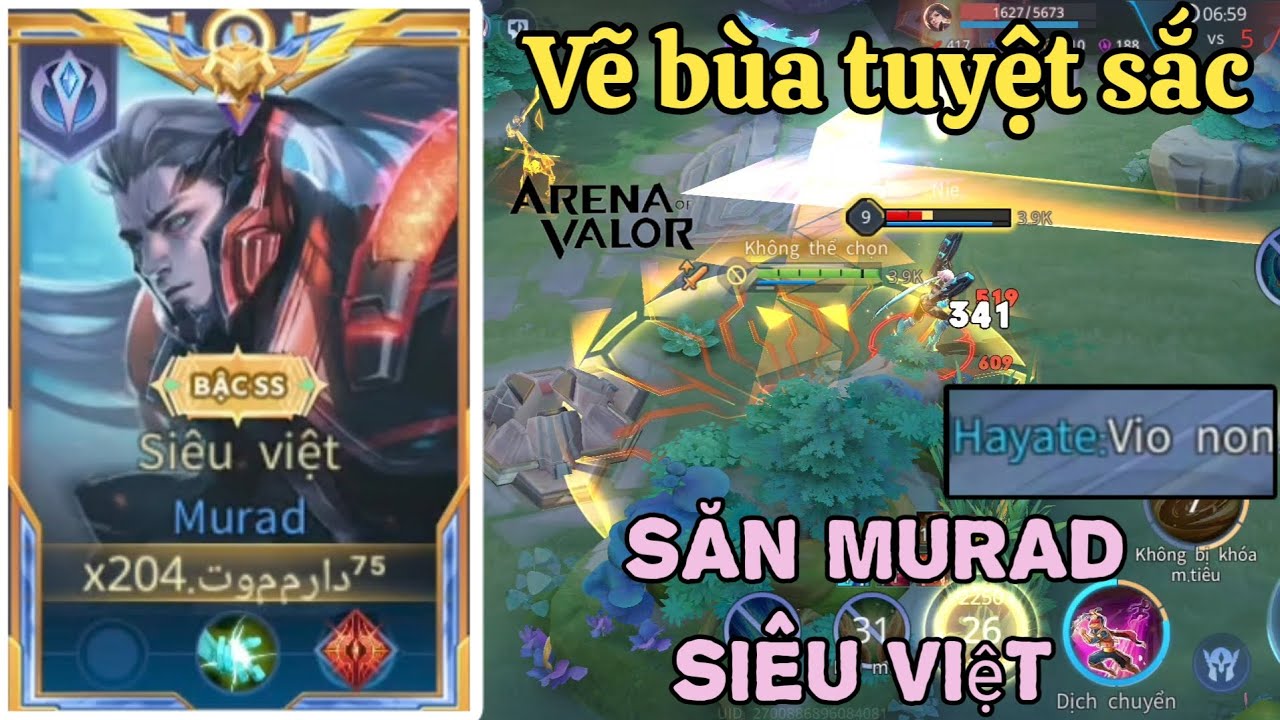 Top Murad Thử Vẽ Bùa Săn Murad Siêu Việt Và Cái Kết May Mắn - Liên Quân Mobile. - YouTube