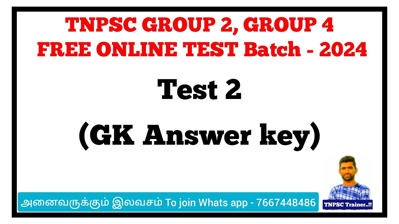 Free Test Group 2 Group 4 Test Batch - Test 2 GK 40 Questions Answer ...
