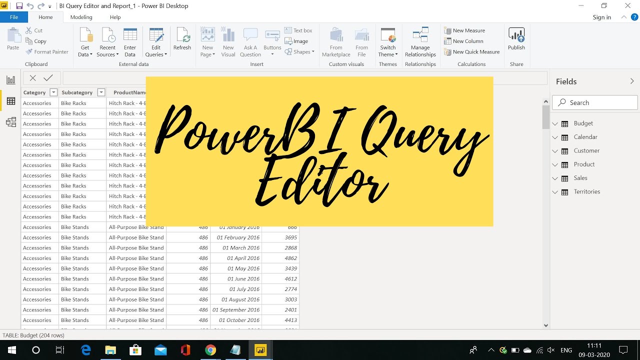 Powerbi Query Editorusing Powerbi Query Editor To Transform Data Youtube