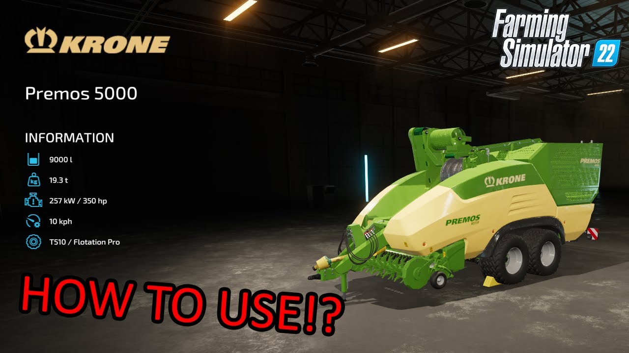 Krone Premos 5000 (Farming Simulator 22) - YouTube