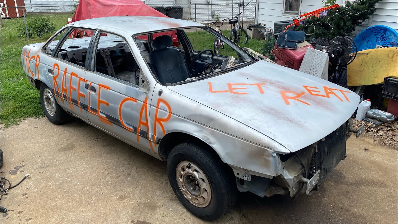 Raffle Car Build Update #2 Stripped And Ready For A Cage - YouTube