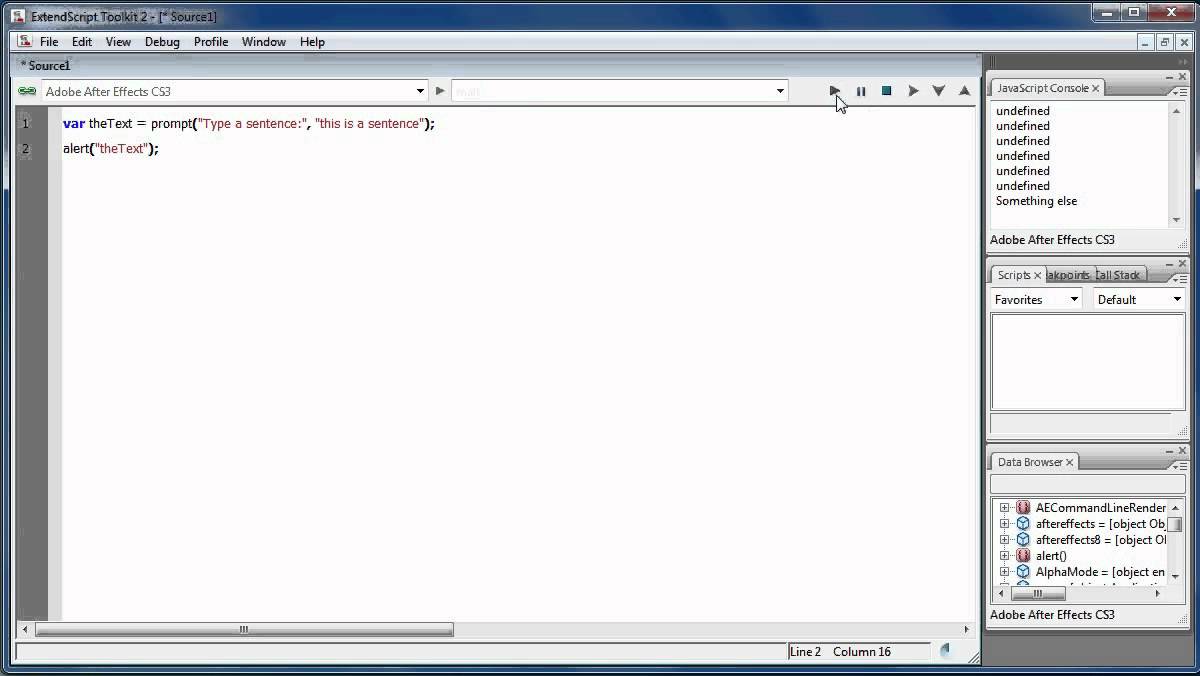 Part 1: Scripting for After Effects - YouTube