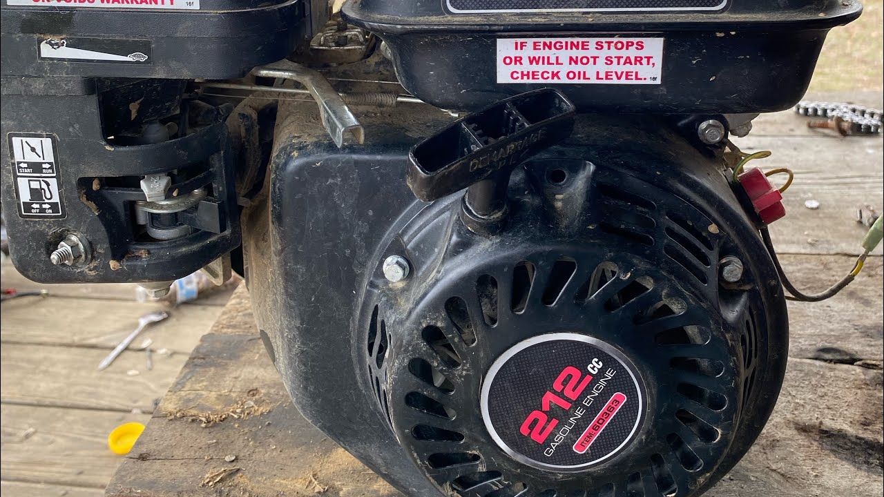 How to change the oil on a Predator 212 - YouTube