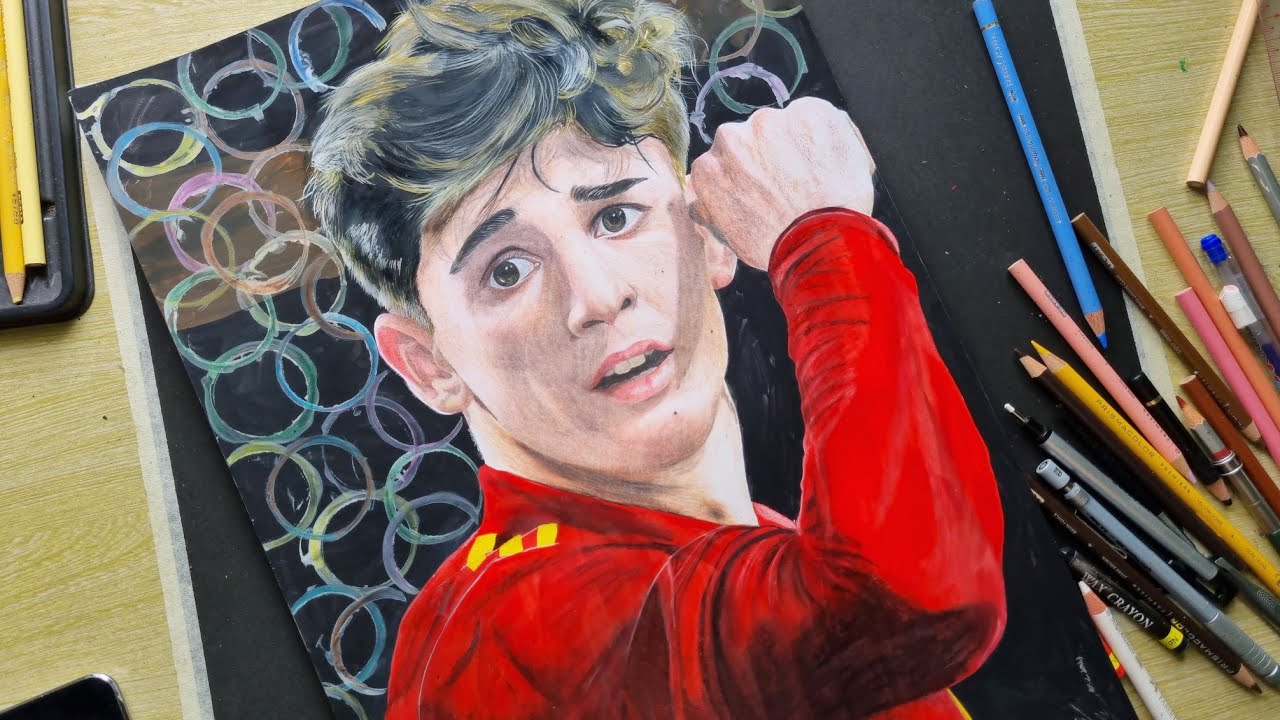 Vẽ chân dung cầu thủ bóng đá Pablo Gavi. Dibujo Futbolista Pablo Gavi ...
