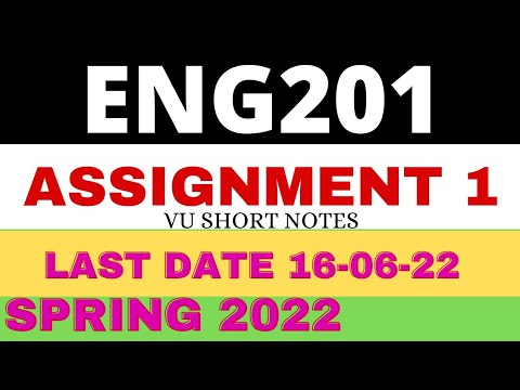 Eng201 Assignment 1 Solution 2022 || Eng 201 Assignment 1 Solution ...