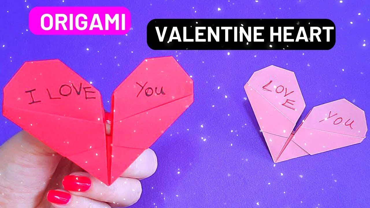 How to make origami heart butterfly | paper heart - origami Valentines ...